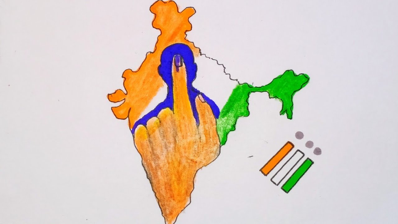 National Voters Day Drawing || Poster Drawing On National Voters Day ...