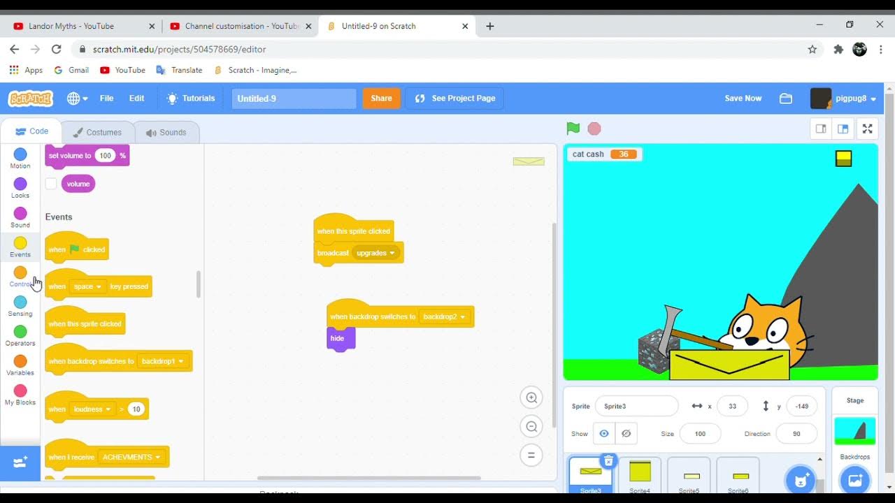 HOW TO MAKE A SCRATCH MINER CAT GAME ON SCRATCH PART 2 - YouTube