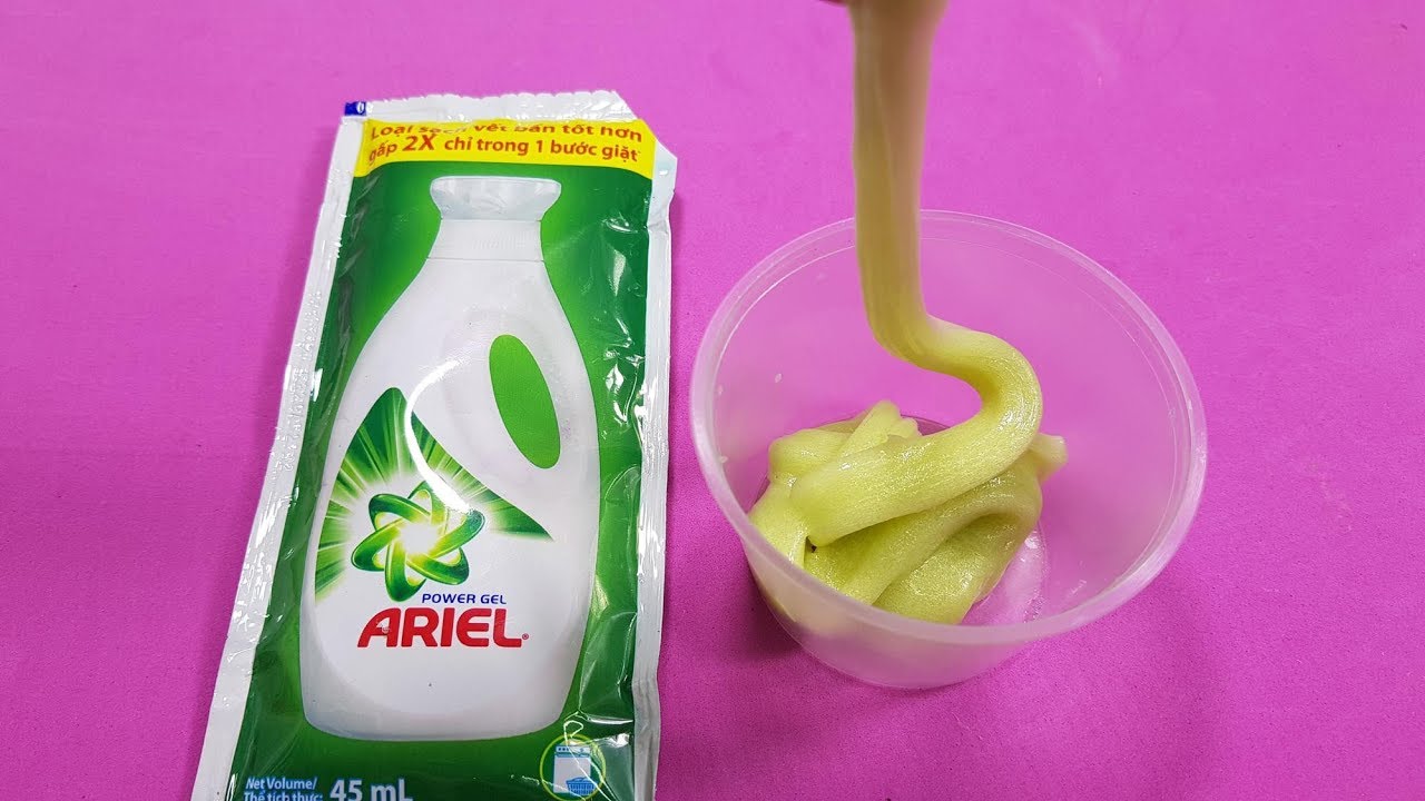 2 ingredient Slime No Glue With Ariel ! Diy Slime Without Glue Easy ...