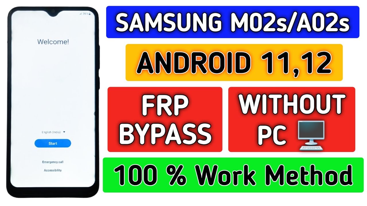 Samsung M02s,A02s Android 11,12 frp bypass without pc 100% work method ...