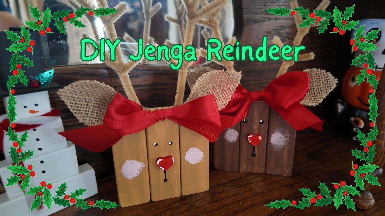 DIY Jenga Reindeer – The Cutest Christmas Craft from Jenga Blocks ...