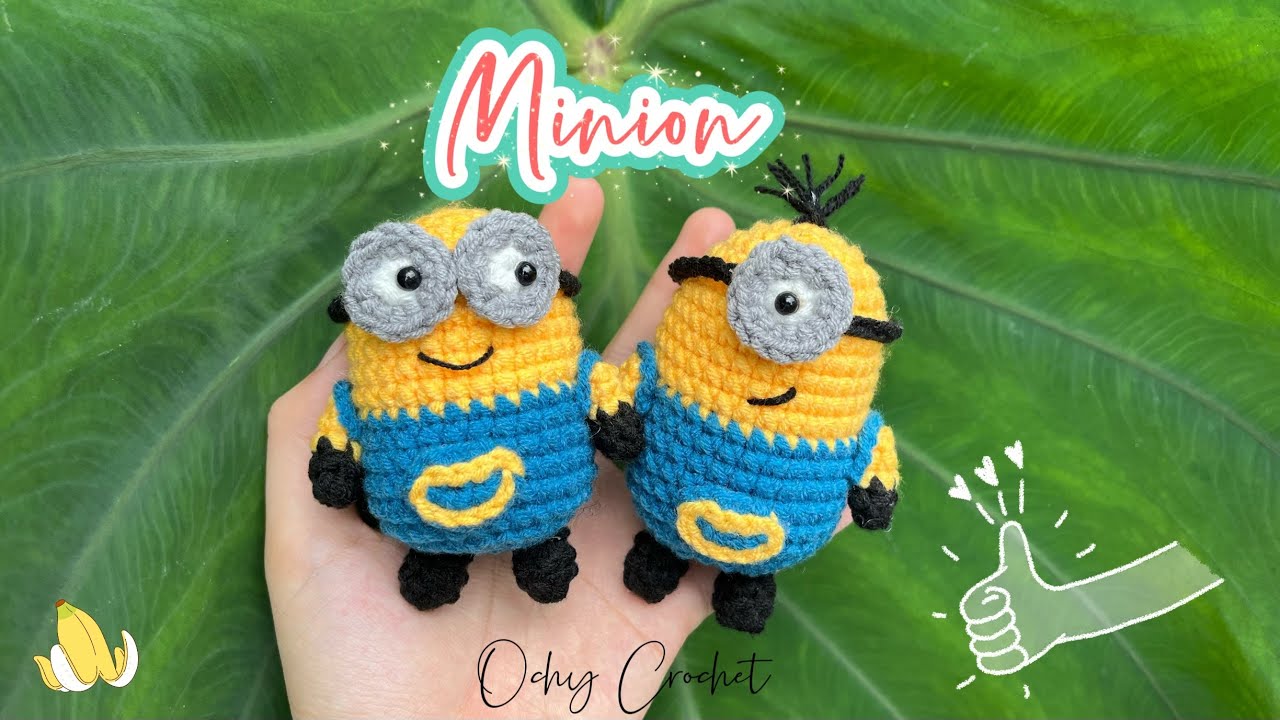 Crochet Minion Tutorial 🍌 | Minion keychain amigurumi | Móc móc khóa ...