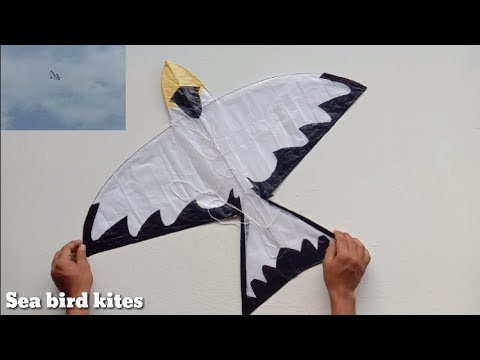 How to make a sea bird kite - from a coconut tree trunk (Layangan dari ...