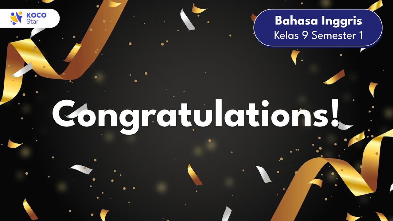 Expression of Congratulating Someone | Bahasa Inggris SMP Kelas 9 - YouTube