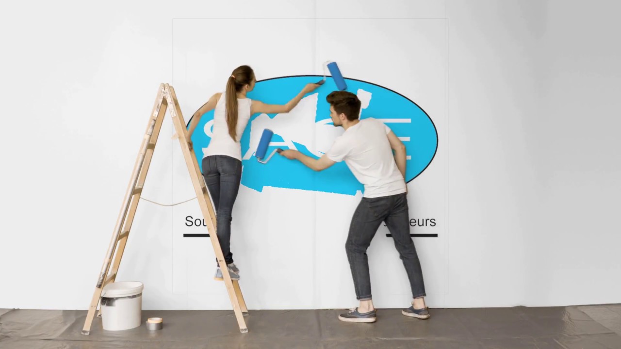 Paint SACE Logo On Wall - Branding Video - YouTube
