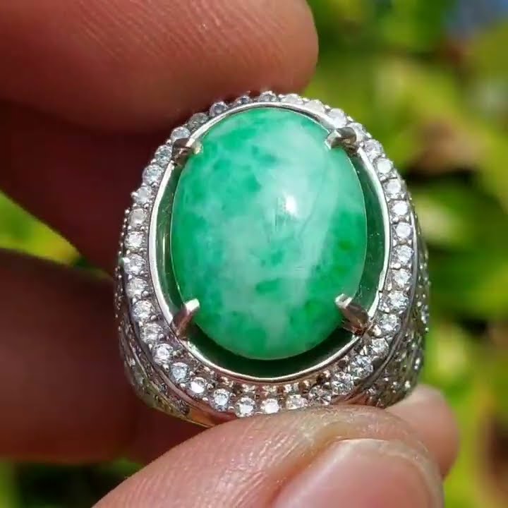 Batu Giok Hijau Natural Jadeite Jade A Top Color Apel Green Permata ...