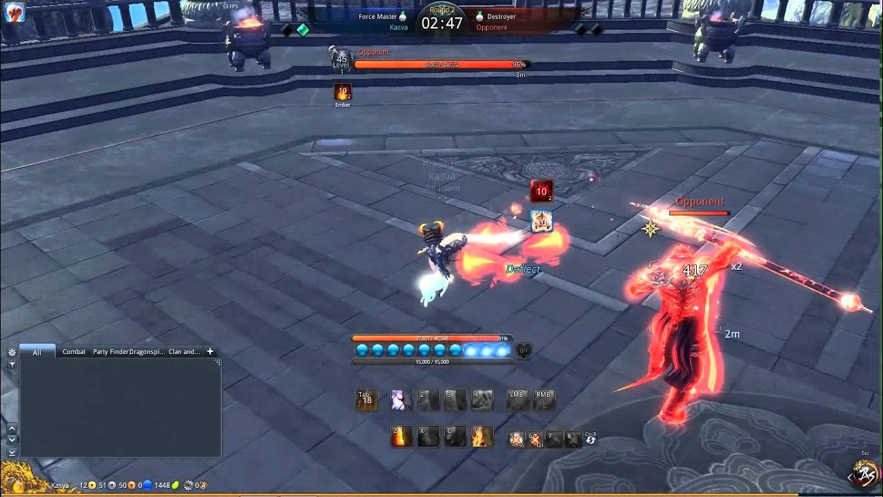 [Blade n Soul] Force Master PVP Build VS Destroyer - YouTube