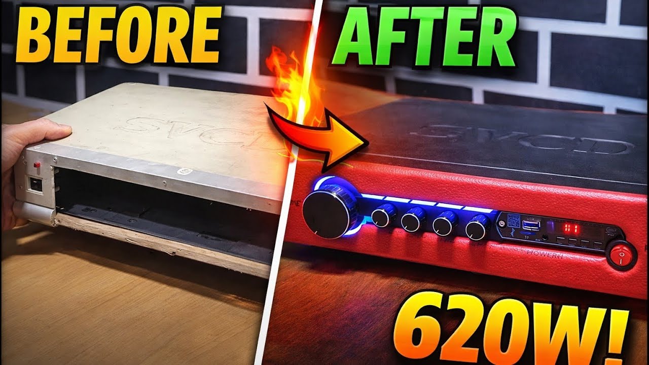 I Turned an Old VCD Player into a 620W Power Amplifier (DIY 2.1) - YouTube