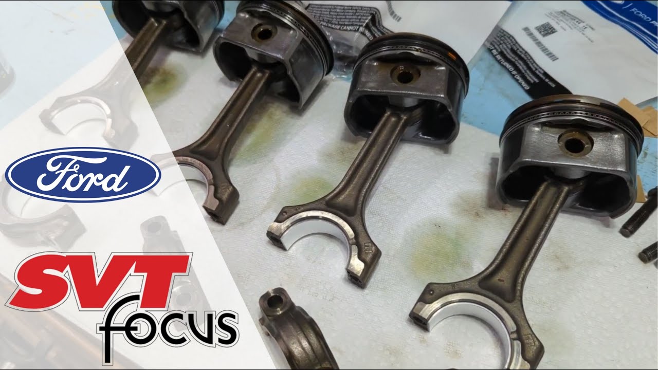 SVT Focus Rods and Pistons Installation -- Finished Short Block - YouTube