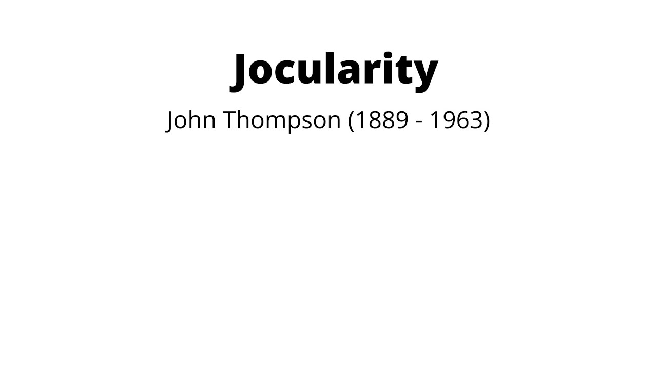 Jocularity - YouTube