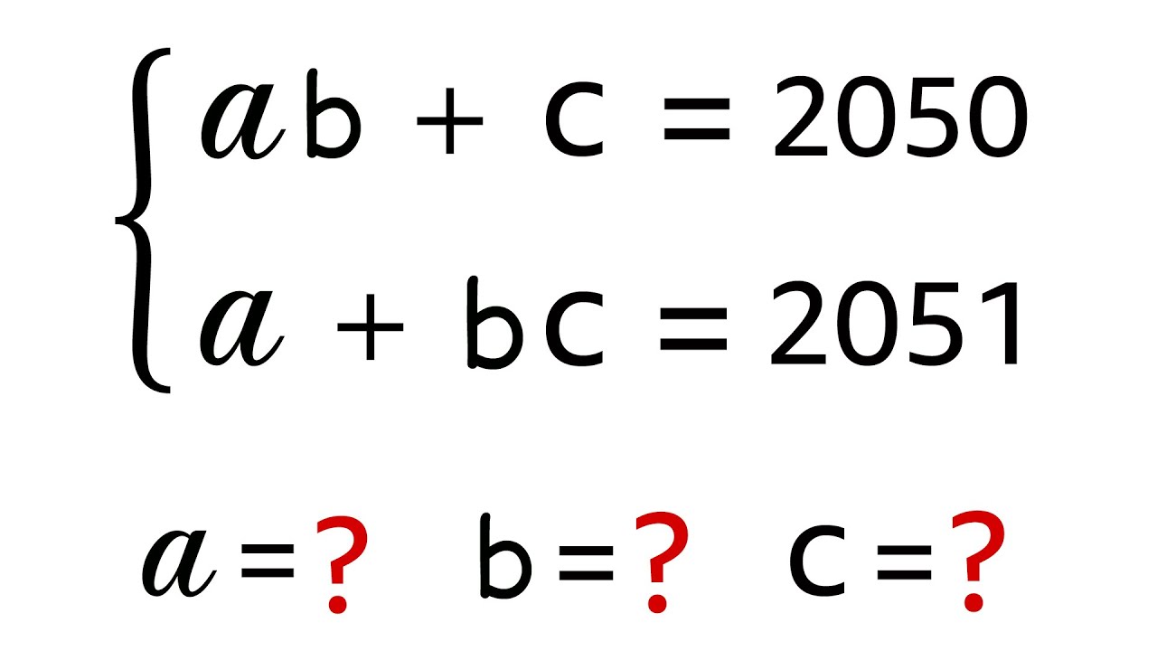 Math Olympiad | Can you solve given system of equations | Solve for a ...