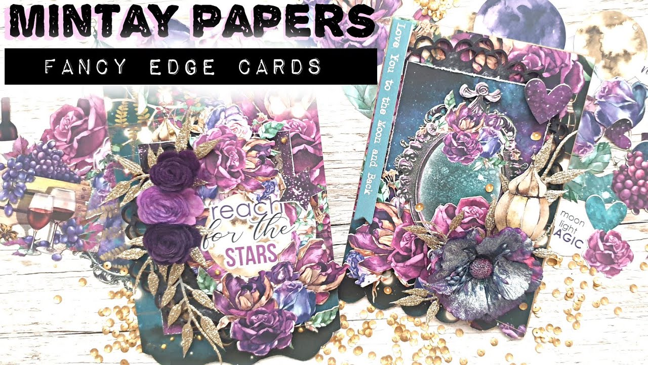 Mintay Papers Fancy Edge Cards | Using New Products 2021 - YouTube