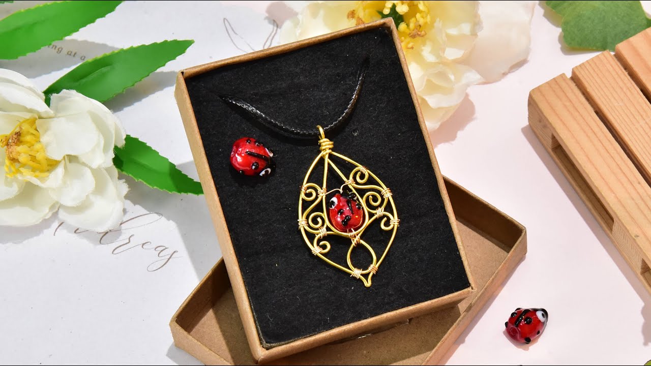 How to Make a Ladybug Wire-Wrap Pendant Necklace | Kissitty Jewelry ...