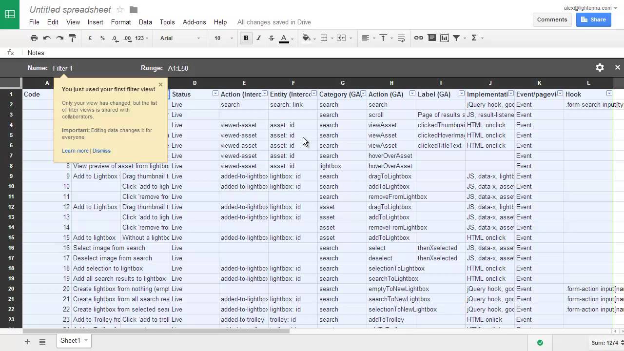 How to use Filter views instead of List view in Google Sheets - YouTube
