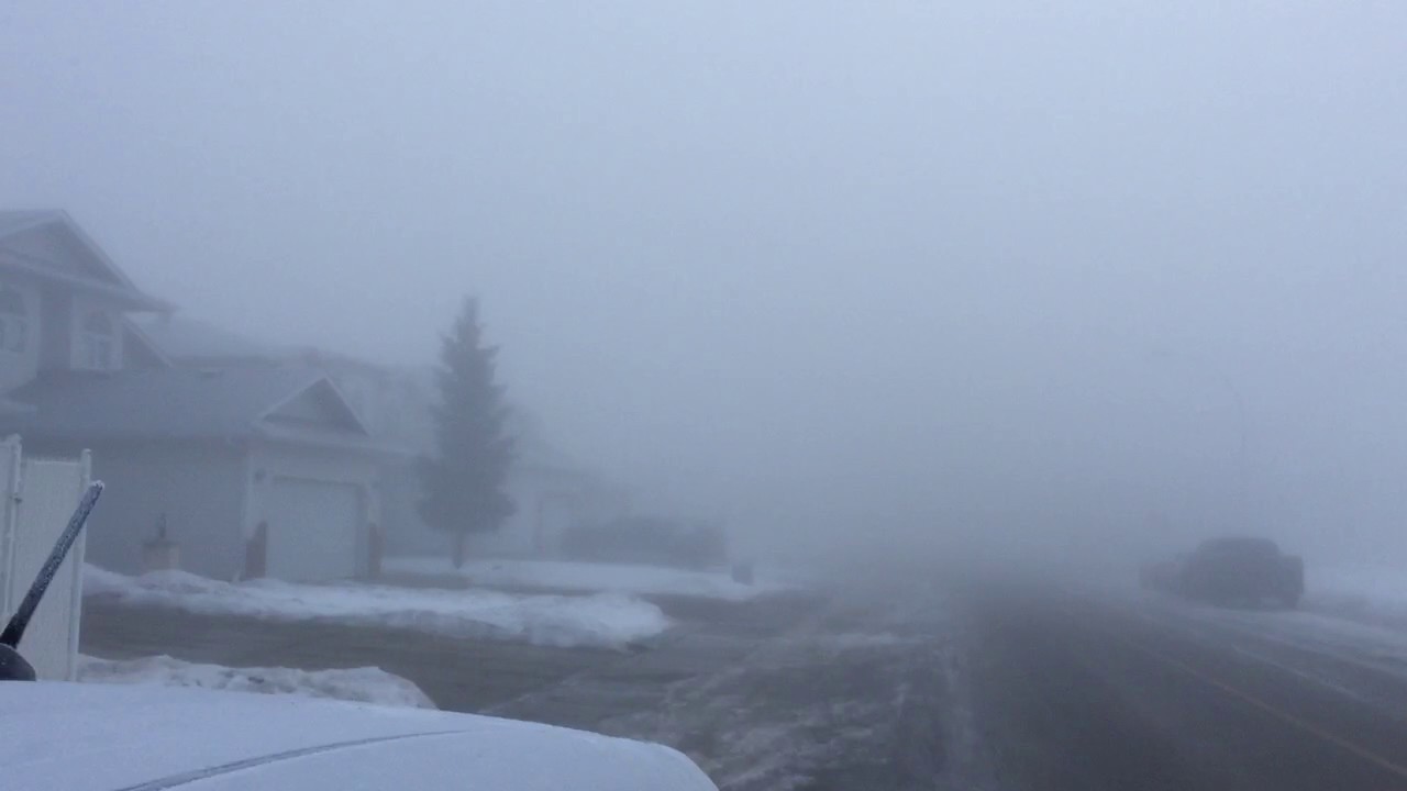 Very thick fog in Edmonton 🇨🇦 - YouTube