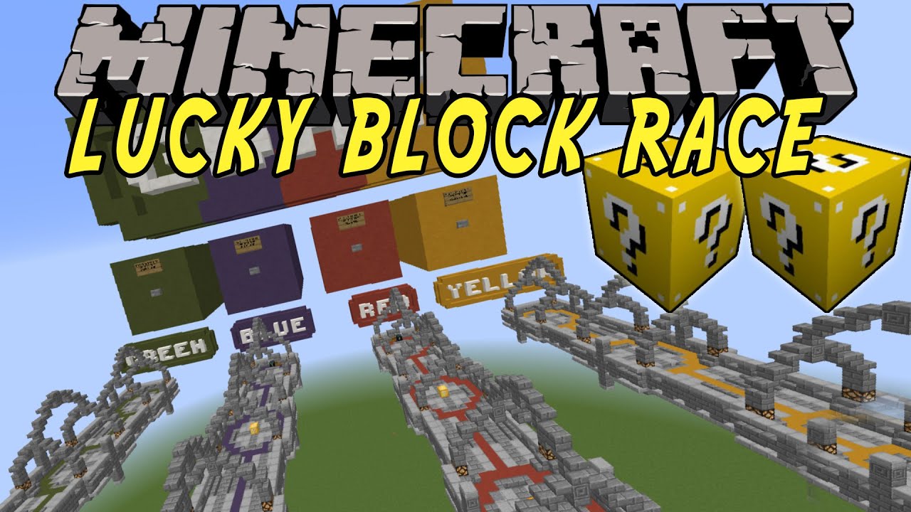 CRAZY LUCKY BLOCK RACE | MINECRAFT MOD | Mini-game med JNX - YouTube