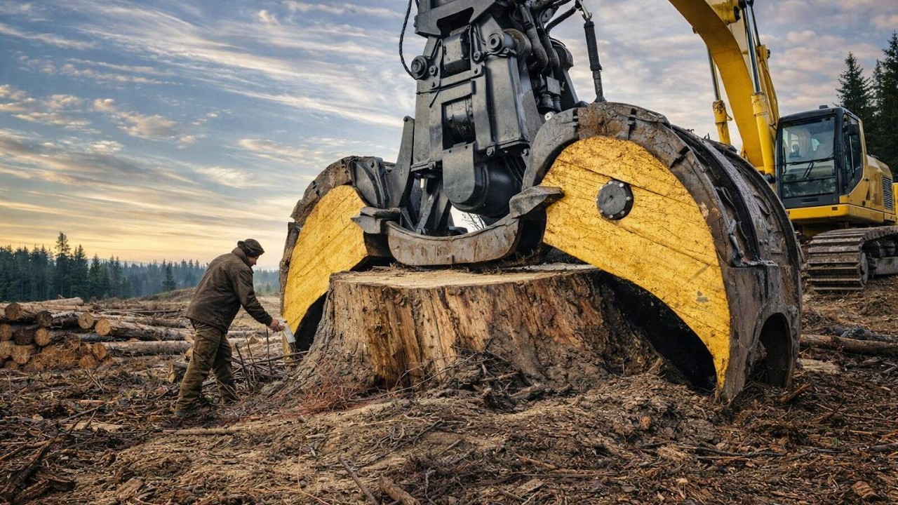 Giant Firewood Processing Machines | Brutal Chainsaw Power in Raw ...
