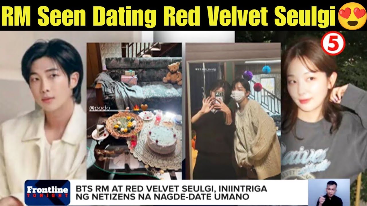 BTS RM Spotted Dating Red Velvet Seulgi 😍 Namjoon GF is Seulgi 🥰 BTS RM ...