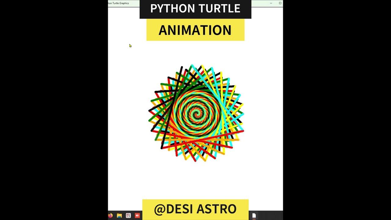 PYTHON ANIMATION TURTLE| #python #science #coding #science #shorts #viral #viralvideo # ...