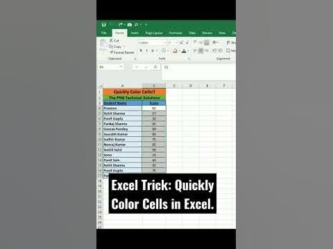 Excel Trick: Quickly Color Cells in Excel. - YouTube