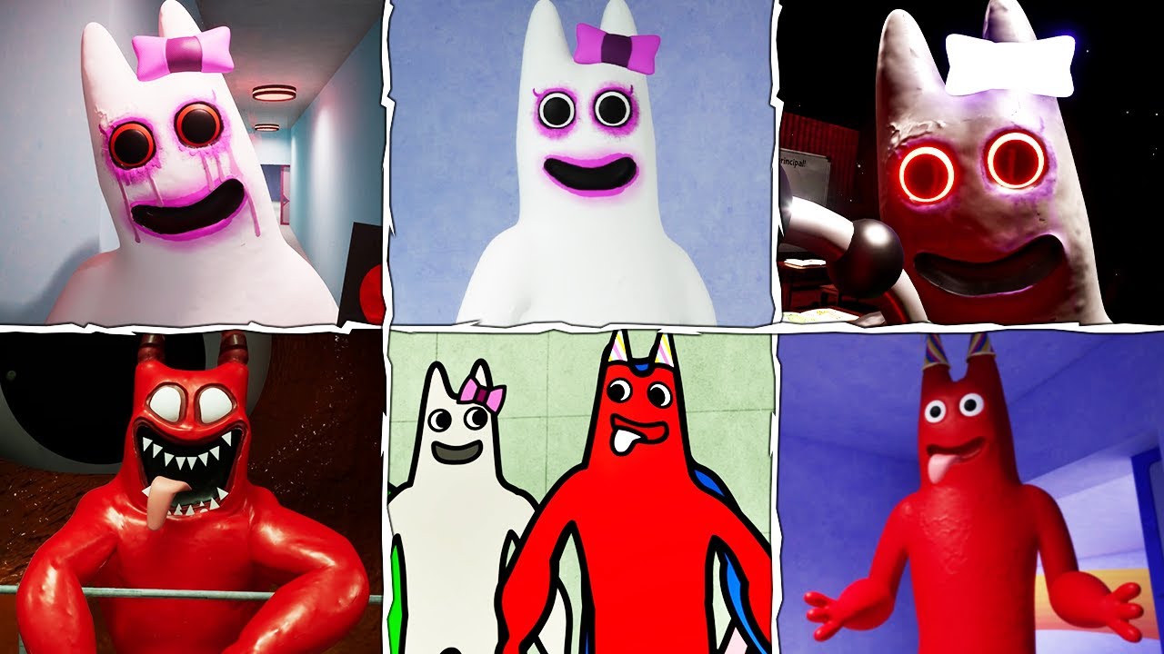 Garten of Banban 1-7 All Banban & Banbaleena Jumpscares - YouTube