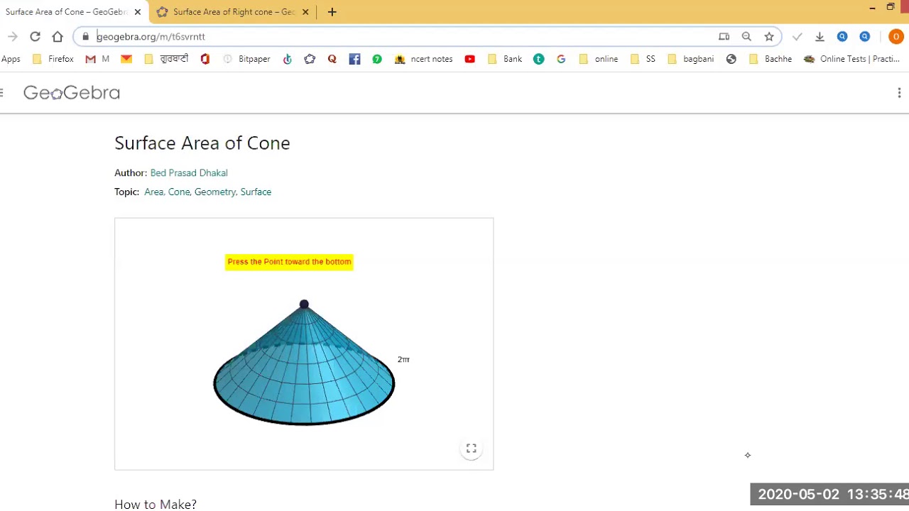 Total surface area of hollow and solid cone - YouTube