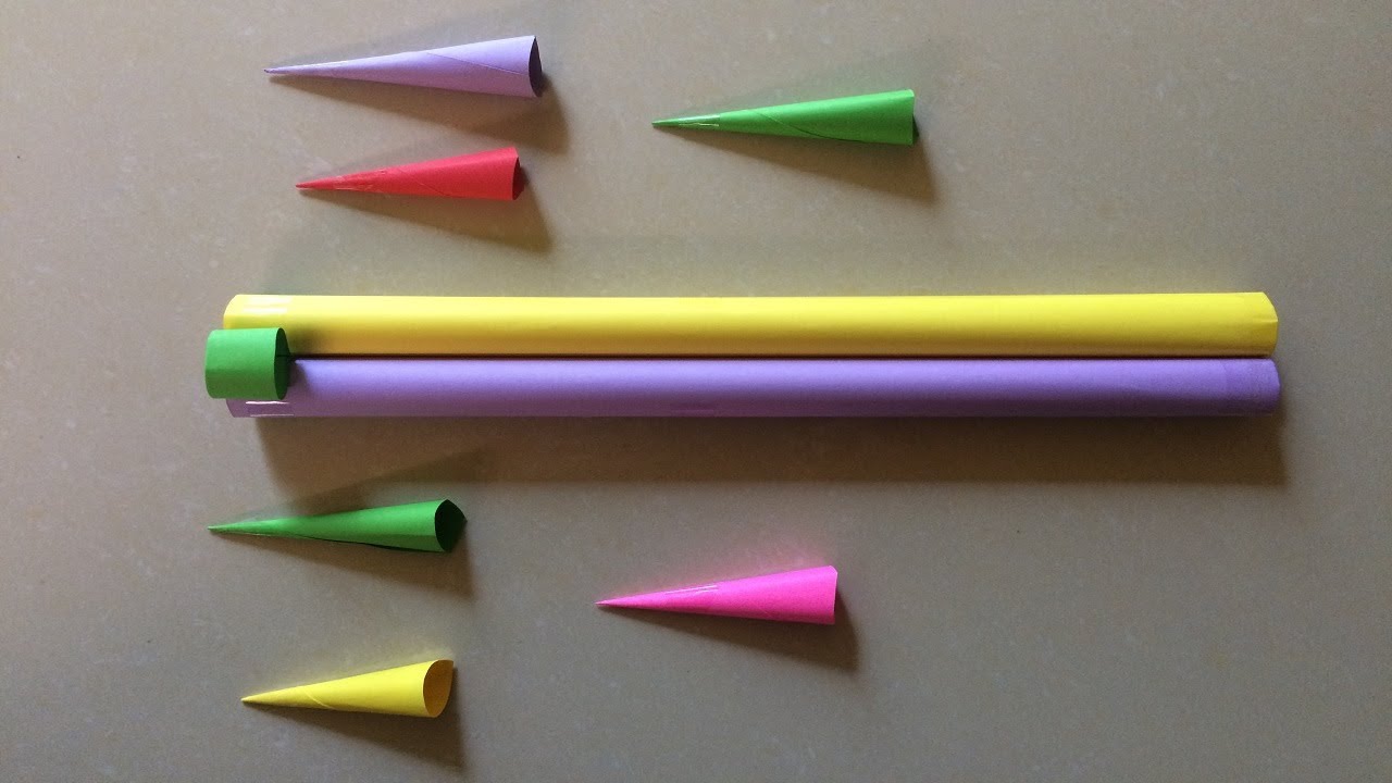 Origami Easy and Strong Double Blowgun With Sniper | How to make a ...