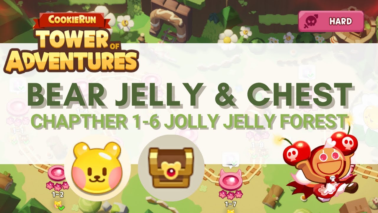 CookieRun:Tower of Adventures Chapter 1-6 Jolly Jelly Forest Hard - YouTube