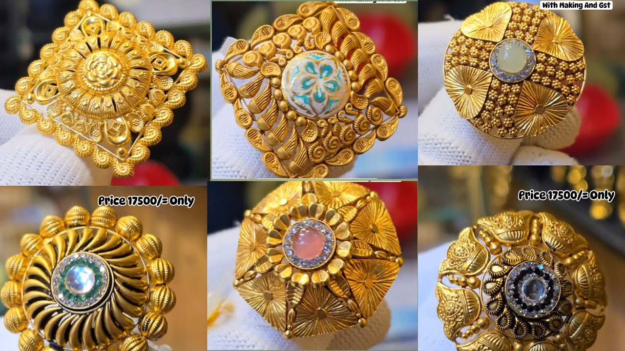 Latest gold cocktail rings || Bridal gold rings 2024 - YouTube