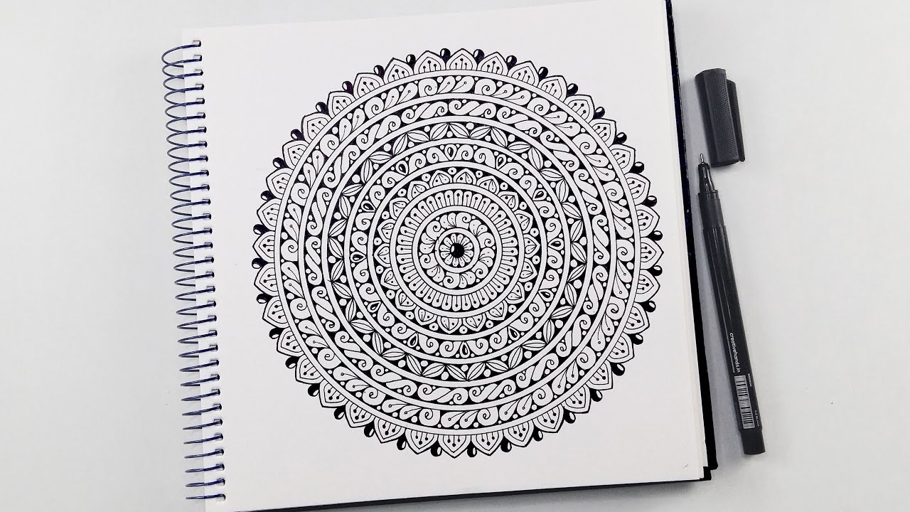 Classic Mandala with Easy & Basic Patterns in Step by Step | How to ...