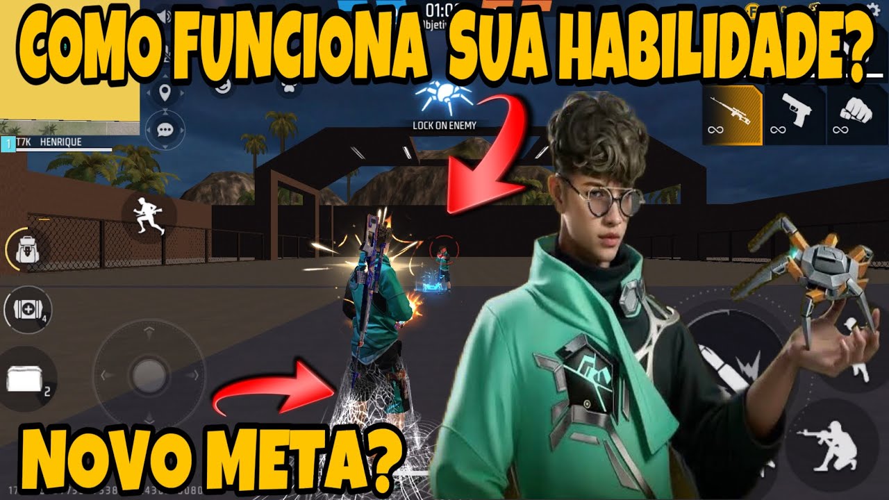 NOVO META?-NOVO PERSONAGEM RYDEN FREE FIRE-COMO FUNCIONA SUA HABILIDADE ...