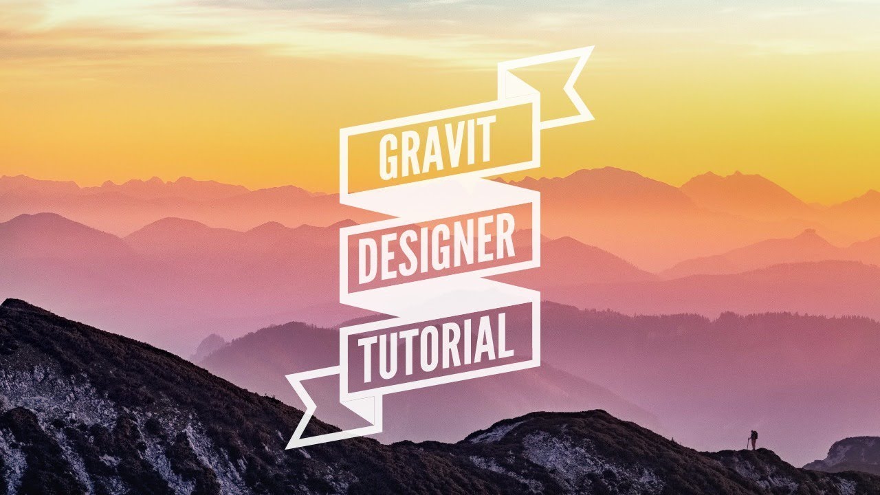 Gravit Designer Tutorial - Vector Ribbon With Text - YouTube