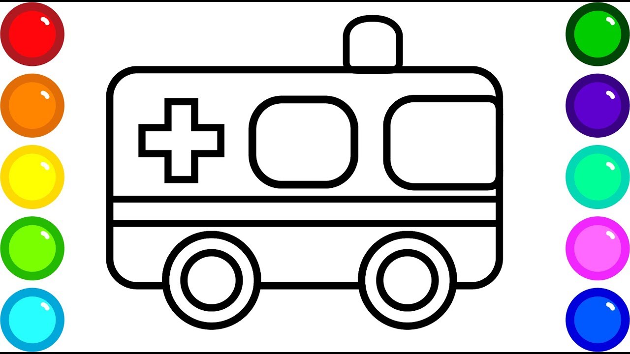 How to Draw an Ambulance | Easy Painting and drawing for kids - YouTube