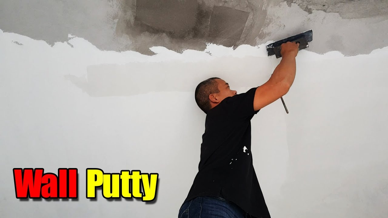 Wall Putty Technique // Wall Putty Texture // Wall Designing - Wall ...