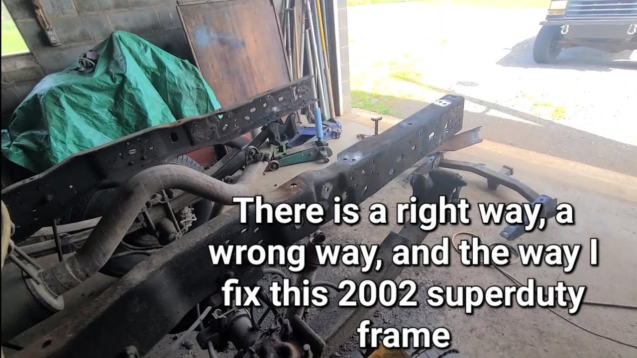 F350 2002 Superduty Rusted Frame Fix Frame Splice - YouTube