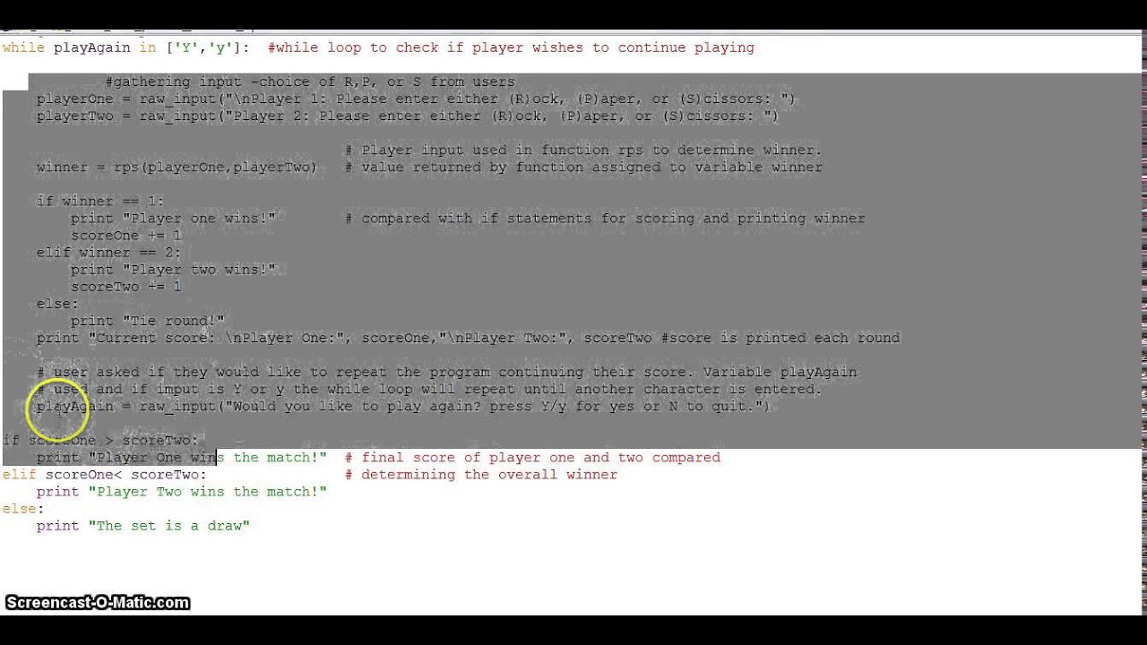 RPS Python Discussion - YouTube