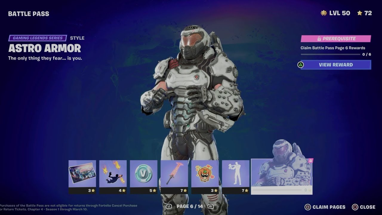 How to Unlock Doom Slayer (Astro Armor) Skin in Fortnite | Battle Pass ...
