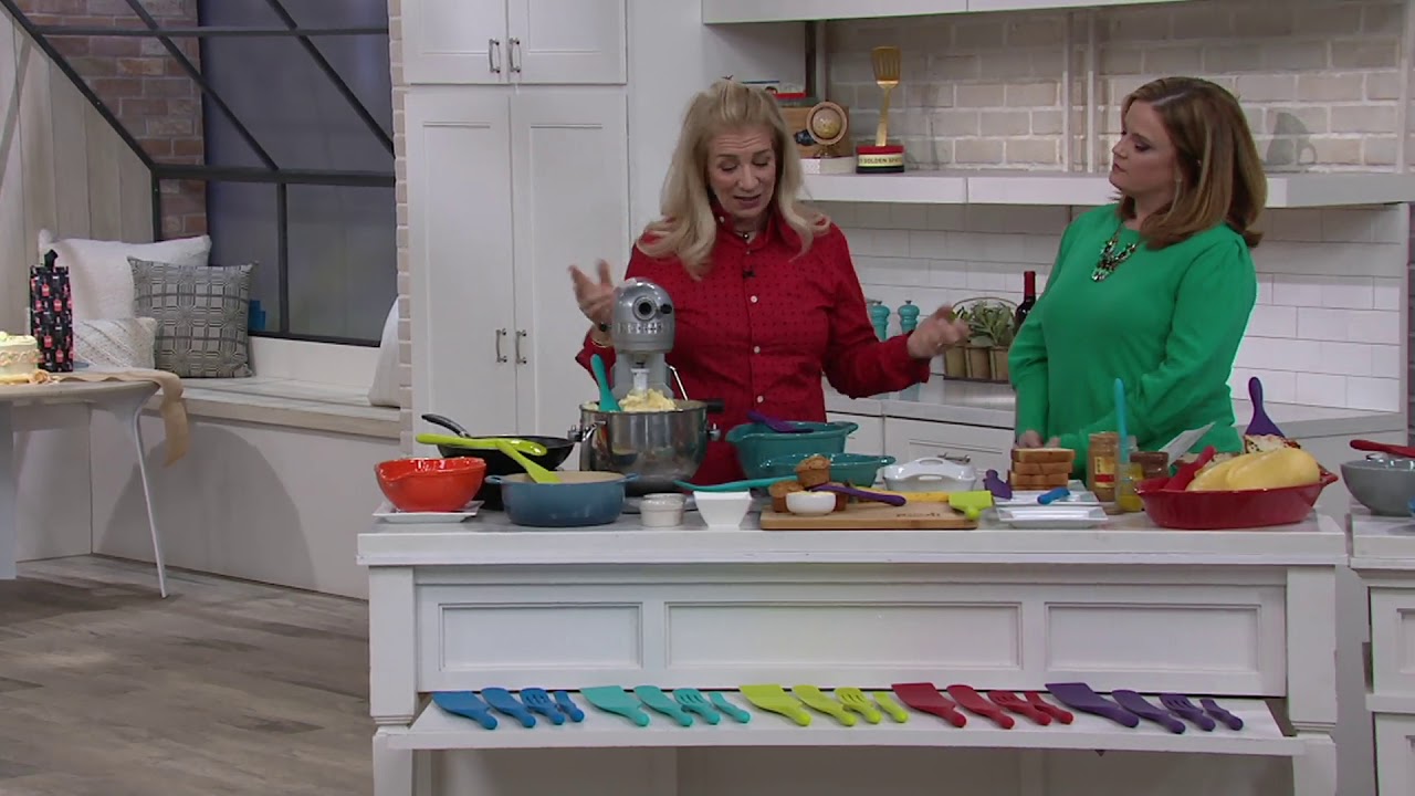 Mad Hungry 4 piece Multi-Use Silicone Spurtle Set on QVC - YouTube
