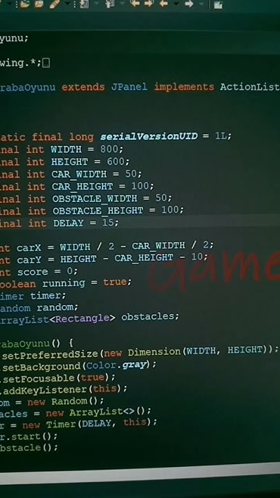 java ile basit araba oyunu #java #javascript #eclipse #coding #css #python - YouTube