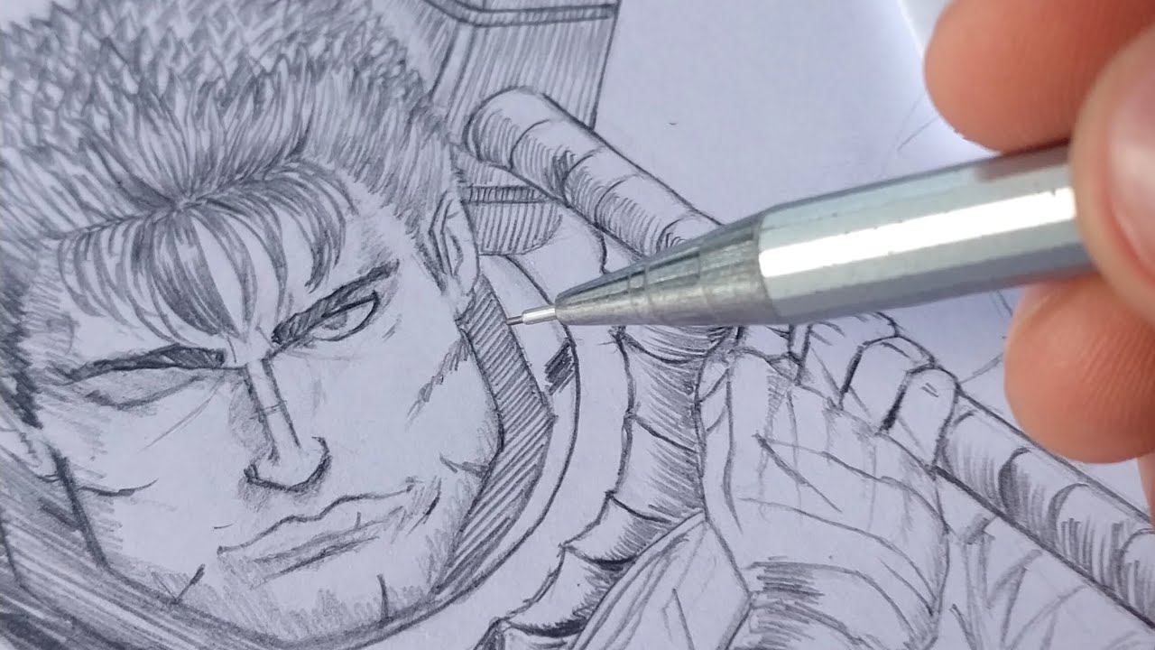 drawing Guts from berserk - YouTube