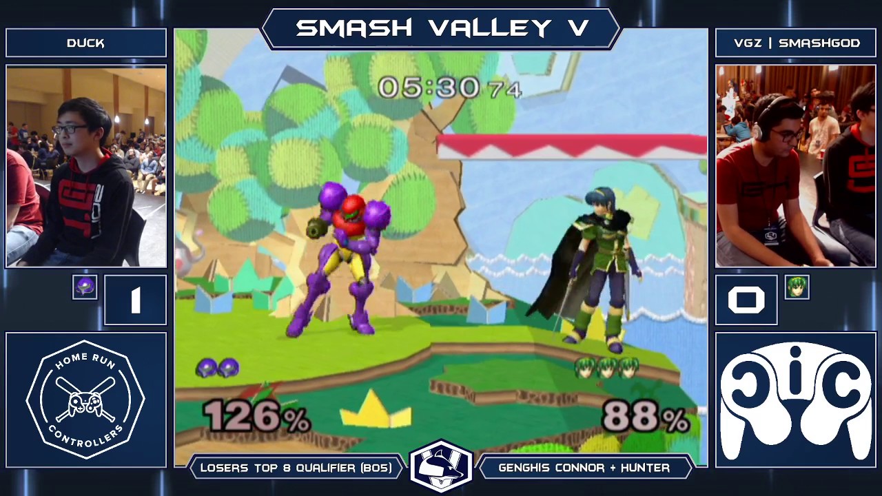 Smash Valley V Melee Singles - Duck (Samus) vs VGz | SmashG0D (Marth ...