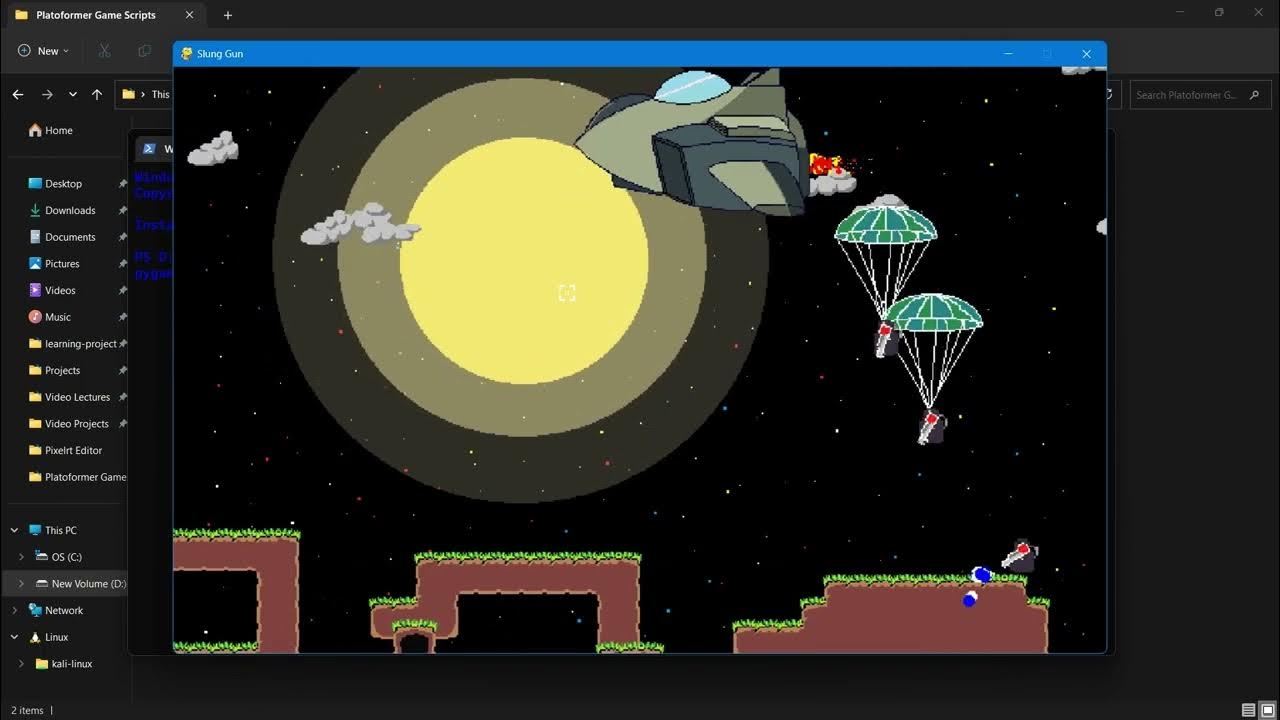 Slung Gun - pygame (python) based 2d pixel style platformer game. - YouTube