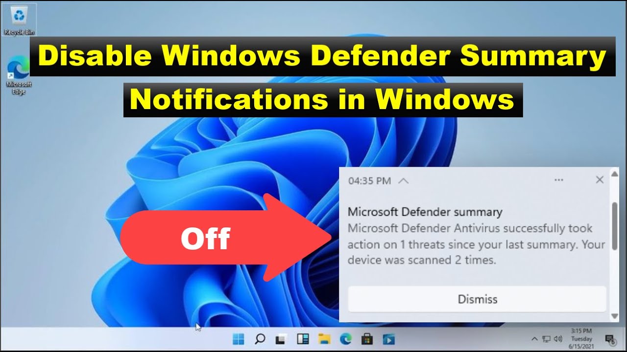 How to Disable Windows Defender Summary Notifications in Windows 11/10 ...