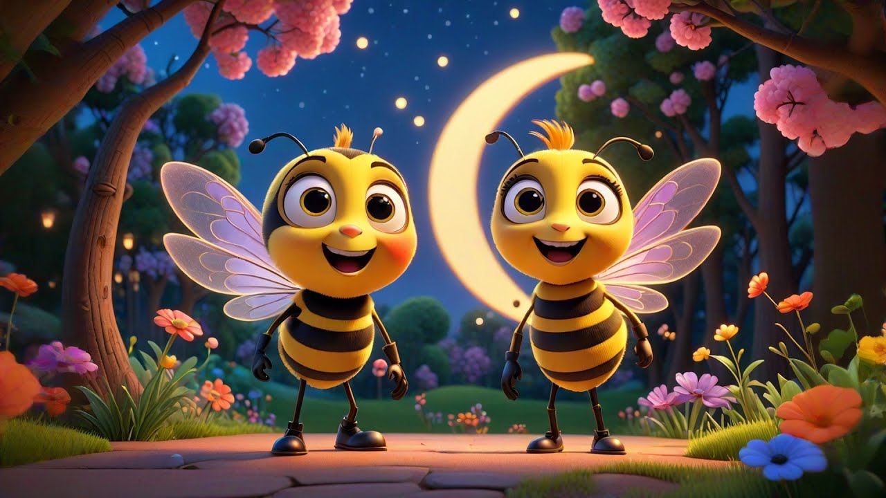 Three Bubbly Bees in a Bubblegum Tree | Fun Kids Song | Nursery Rhymes ...