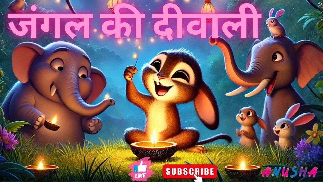 जंगल की दीवाली 🌟 Happy Diwali Song for Kids | Animals Celebrate Diwali ...