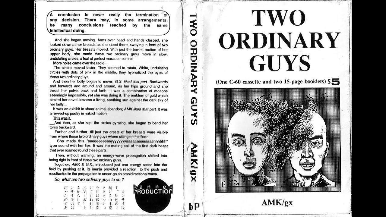 AMK / GX - Two Ordinary Guys (Cass. C60 - 1986) - YouTube