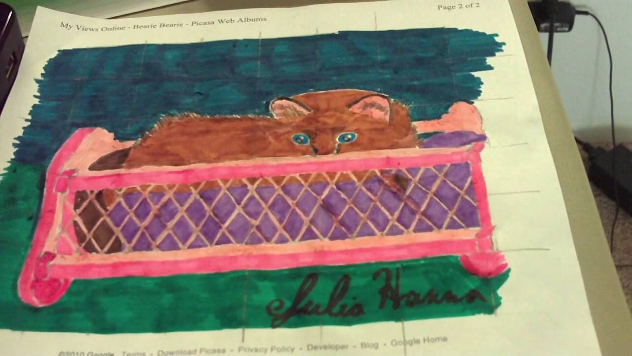 Drawing Max The Cat In A Cradle - YouTube