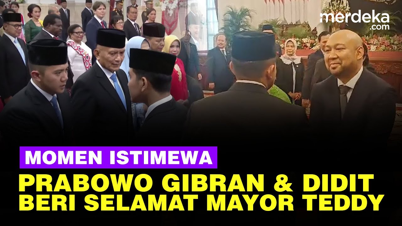 Momen Spesial Mayor Teddy Dilantik Jadi Seskab, Diberi Selamat Prabowo-Gibran Hingga Didit - YouTube