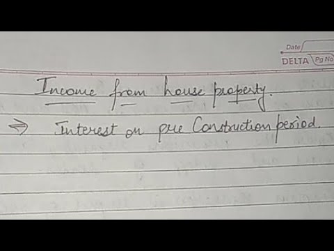 Interest on pre - construction period || Income from House property ...