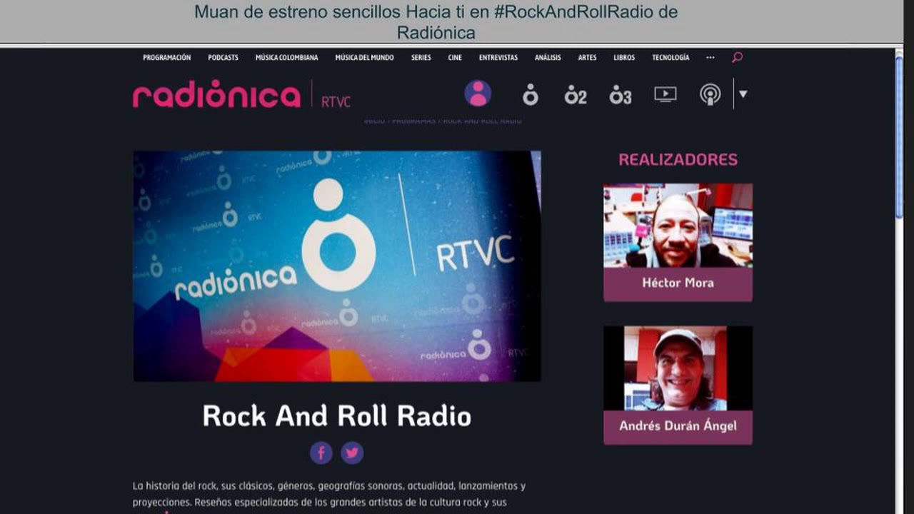 Estreno Muán en Rock and Roll radio Radiónica (Podcast) - YouTube